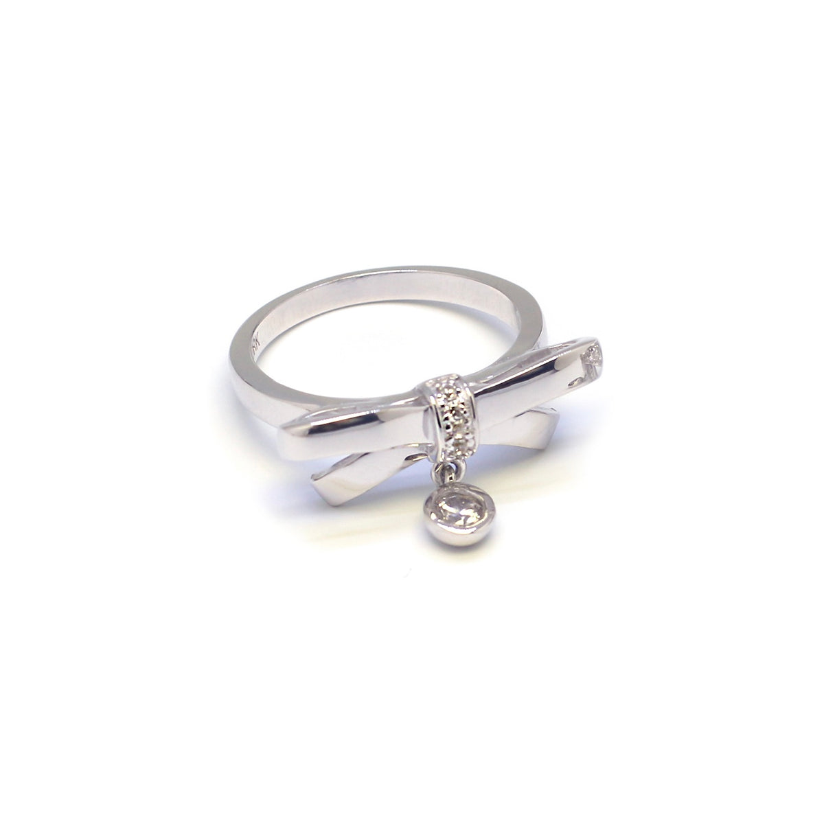ODILIE 2 PLAIN BOW DANGLE RING – avec new york