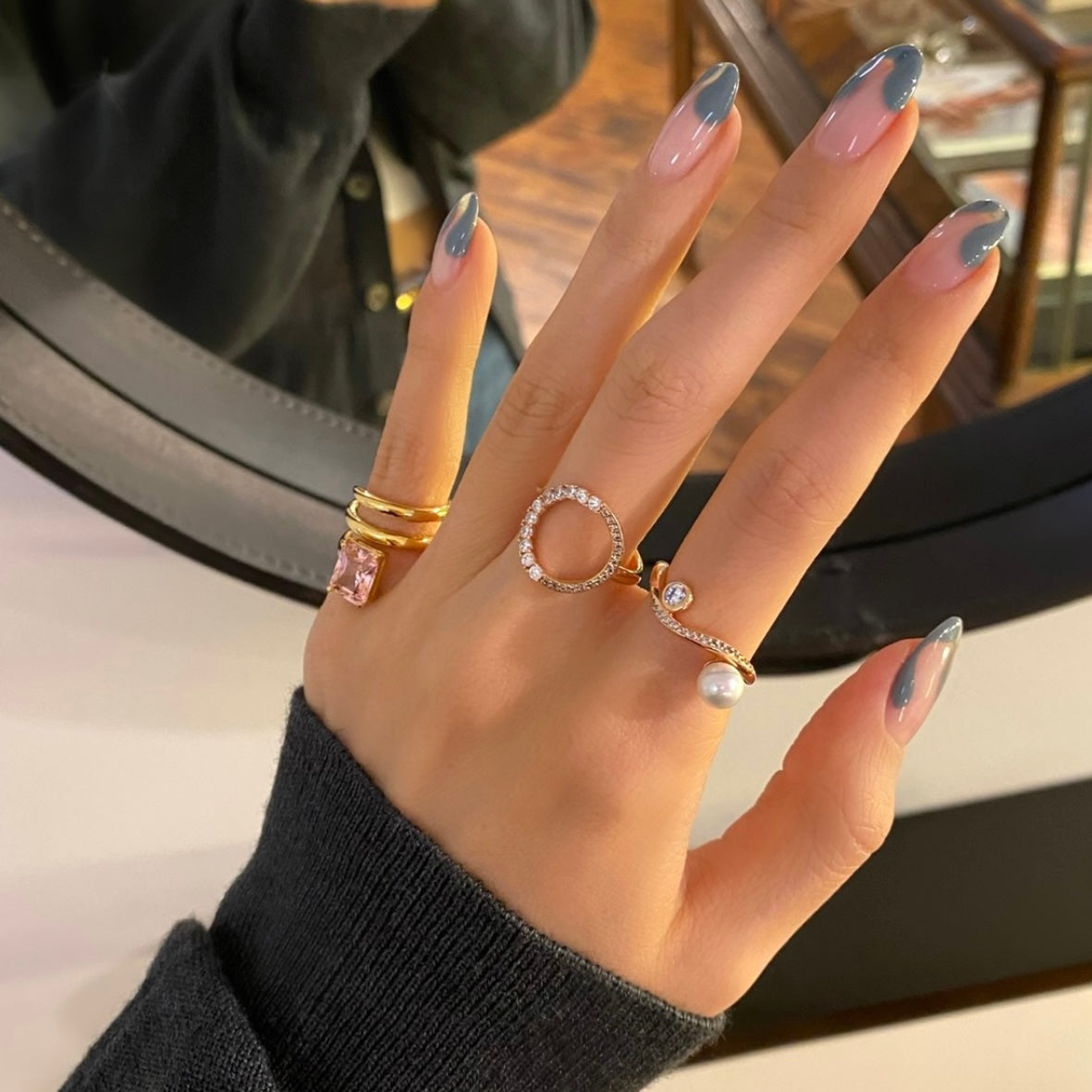 COLLETTE E TWIST PINKY/KNUCKLE RING – avec new york