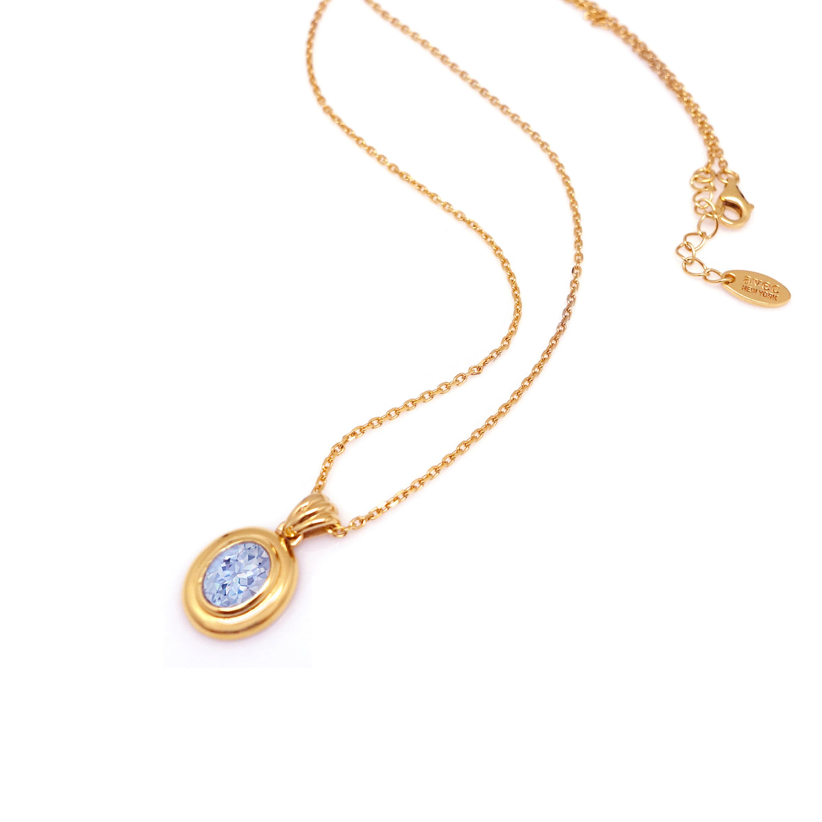 EDGAR OVAL STONE CHAIN NECKLACE – avec new york